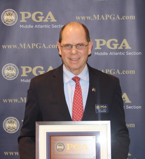 MAPGA Honores Greg Jones, PGA of Baltimore CC with the 2020 President's ...